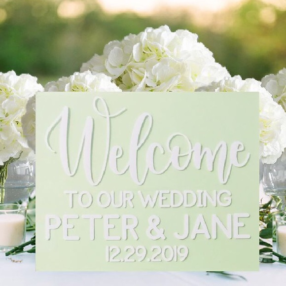 PoshiWeddings | Party Supplies | Custom Made Wedding Decor Sign Acrylic ...